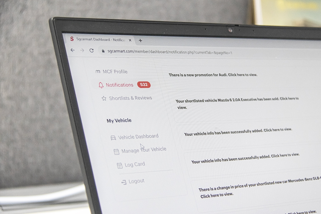 Sgcarmart's member dashboard gets new and refreshed features - Sgcarmart