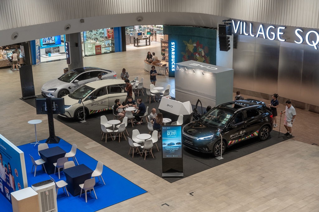 Harmony Auto electrifies Waterway Point with BYD models - Sgcarmart