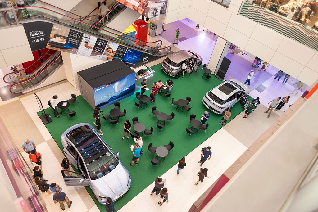 The BYD Atto 3, Seal and Dolphin are now at IMM - Sgcarmart