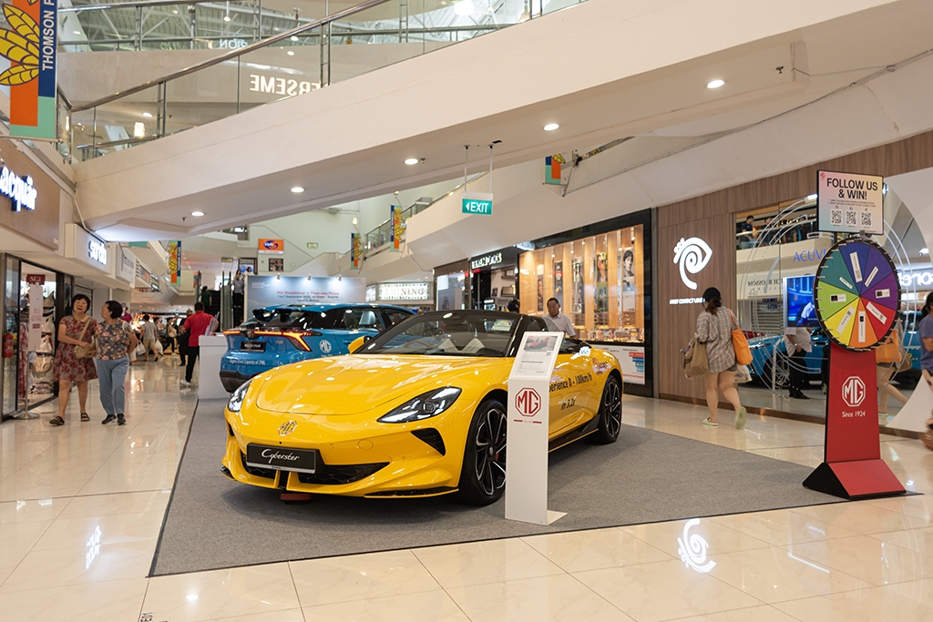 MG graces Thomson Plaza with Cyberster and great deals - Sgcarmart