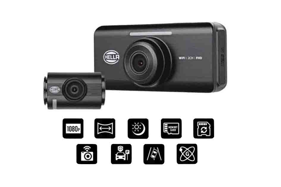 HELLA DR 820 2-Channel Full HD WiFi Car Camera
