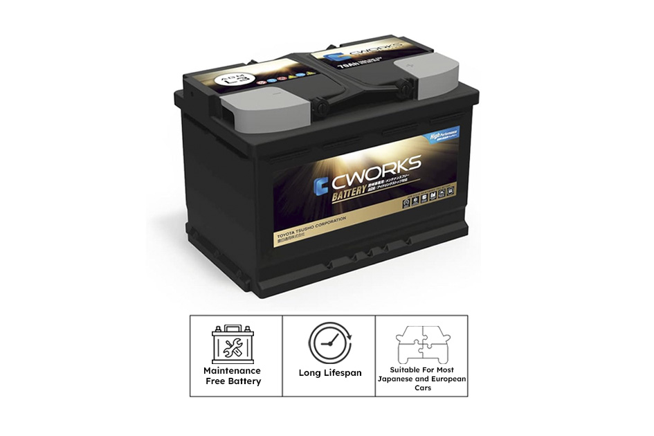 CWORKS Premium Long-Life DIN Battery Batteries | Shop on Sgcarmart