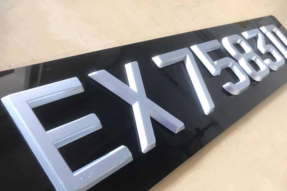 Chuan Heng 3D Standard White or Matt Silver on Acrylic Black Plates ...